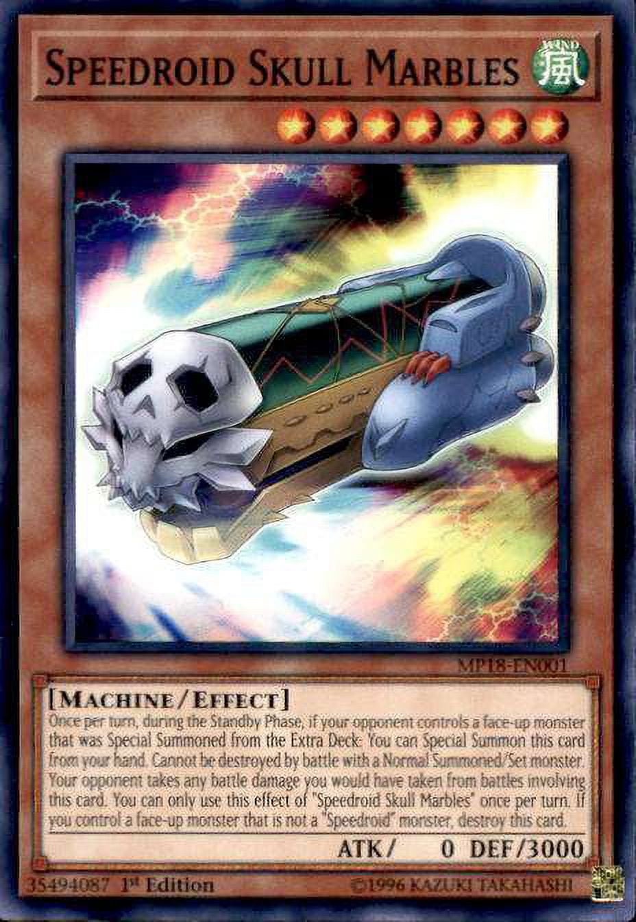 YuGiOh 2018 Mega-Tin Mega Pack Common Speedroid Skull Marbles MP18 ...