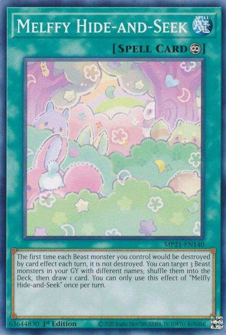 YuGiOh 2021 Tin of Ancient Battles Common Melffy Hide-and-Seek MP21 ...