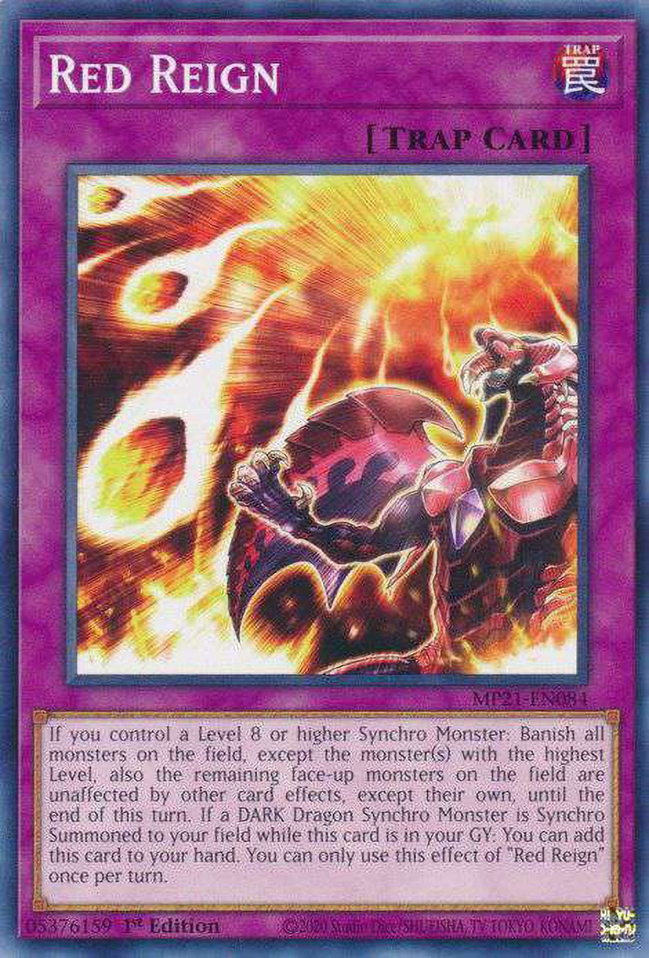 YuGiOh 2021 Tin of Ancient Battles Common Red Reign MP21-EN084 ...