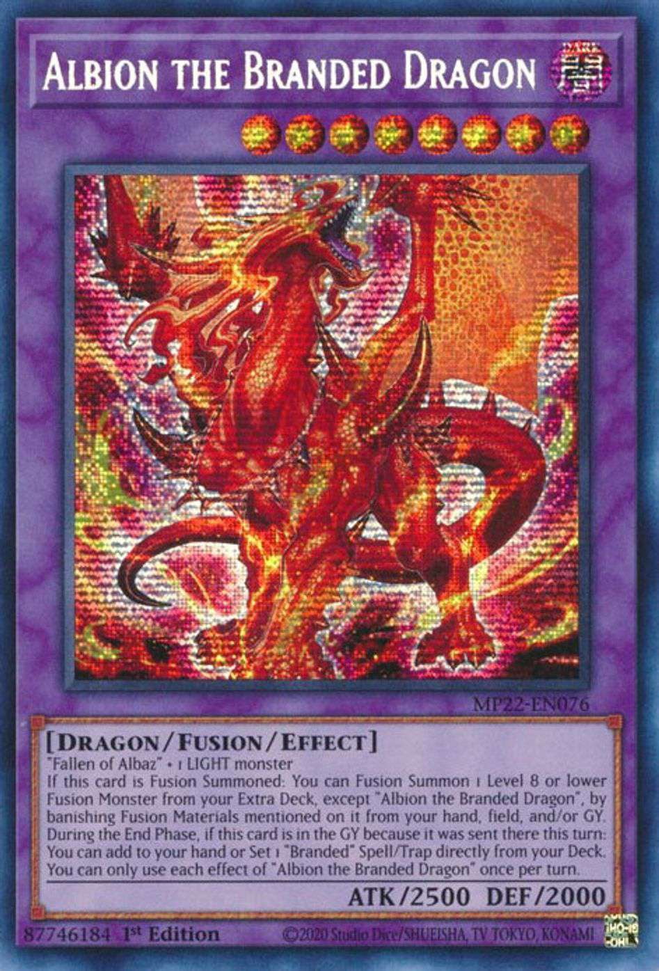 YuGiOh 2022 Tin of the Pharaoh's Gods Prismatic Secret Rare Albion the ...