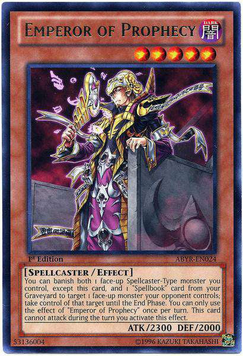 YuGiOh Abyss Rising Rare Emperor of Prophecy ABYR-EN024 - Walmart.com
