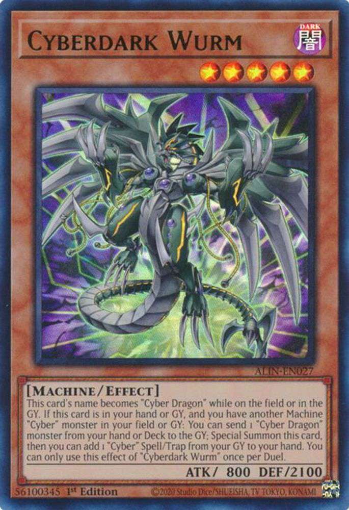 YuGiOh Alliance Insight Ultra Rare Cyberdark Wurm ALIN-EN027 - Walmart.com