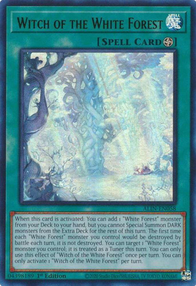YuGiOh Alliance Insight Ultra Rare Witch of the White Forest ALIN-EN058 ...