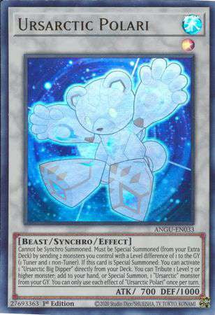 YuGiOh Ancient Guardians Ultra Rare Ursarctic Polari ANGU-EN033 ...