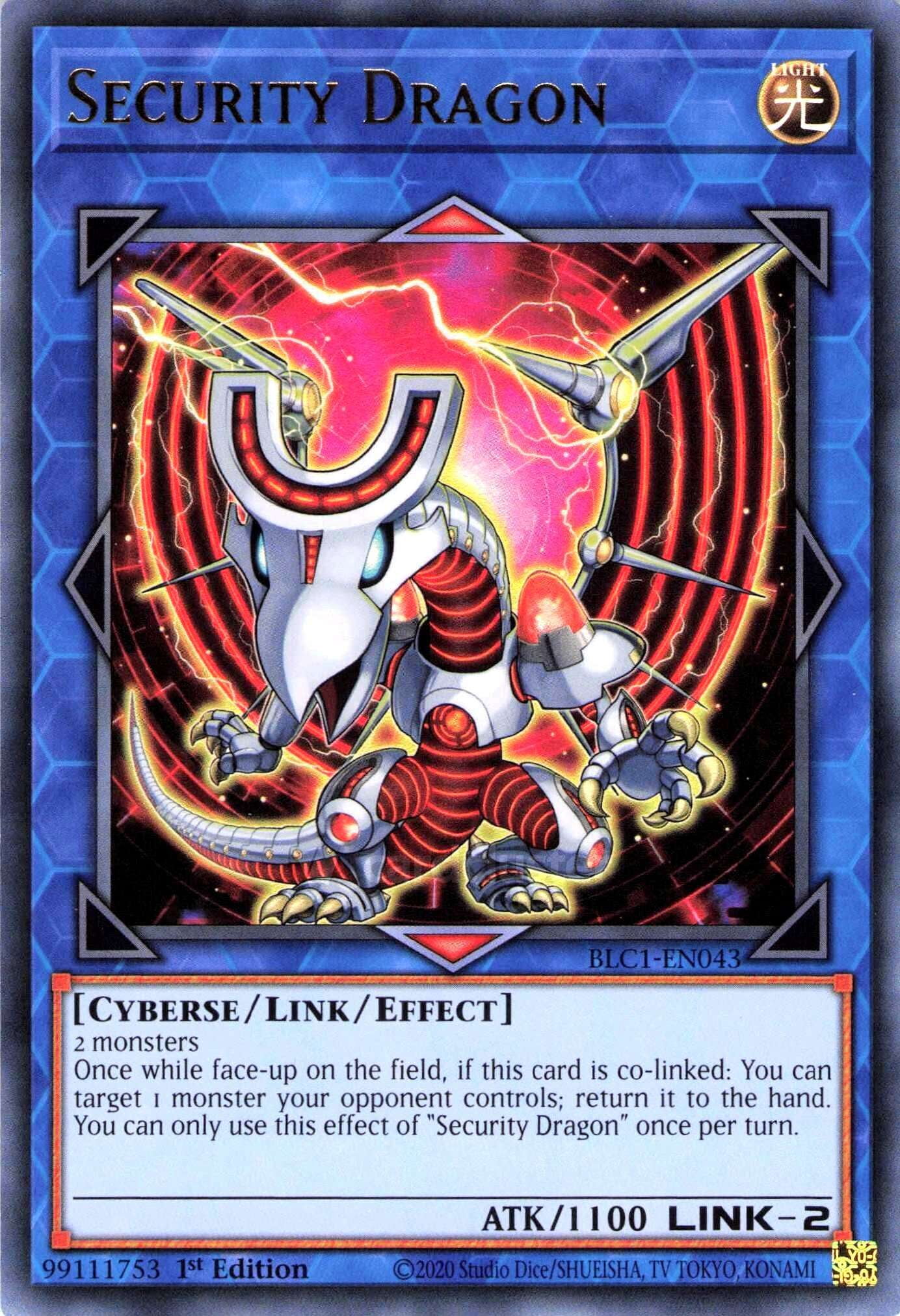 YuGiOh Battles of Legend: Chapter 1 Ultra Rare Security Dragon BLC1 ...