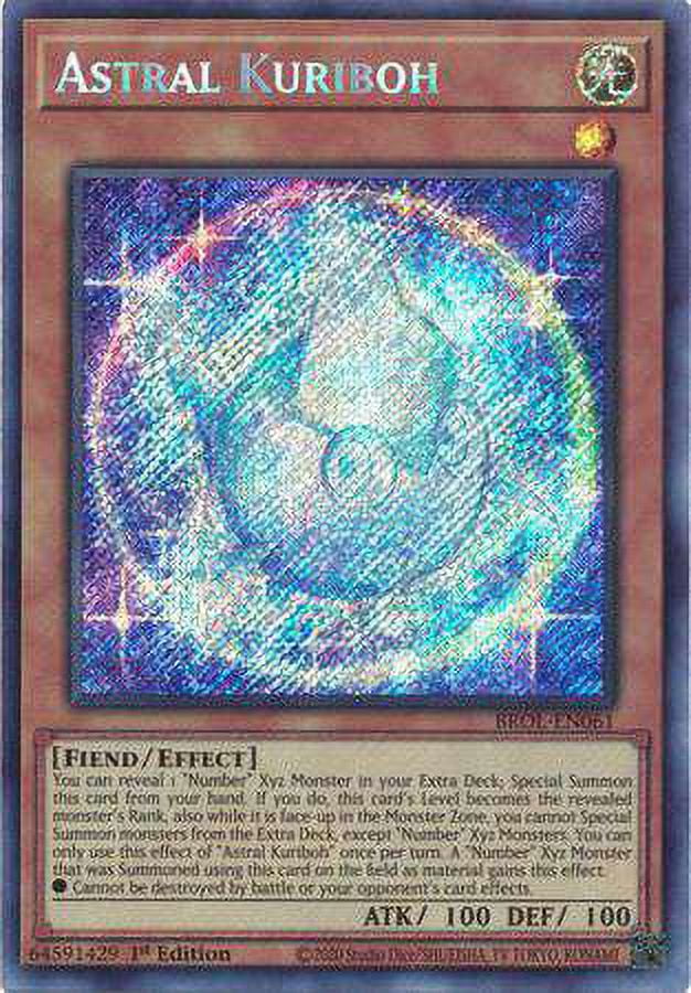 YuGiOh Brothers of Legend Secret Rare Astral Kuriboh BROL-EN061 ...
