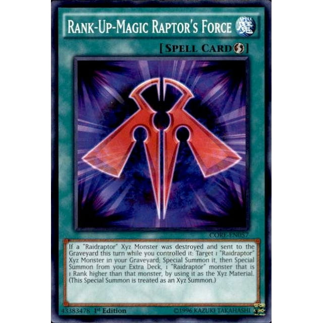 YuGiOh Clash of Rebellions Common Rank-Up-Magic Raptor's Force CORE ...