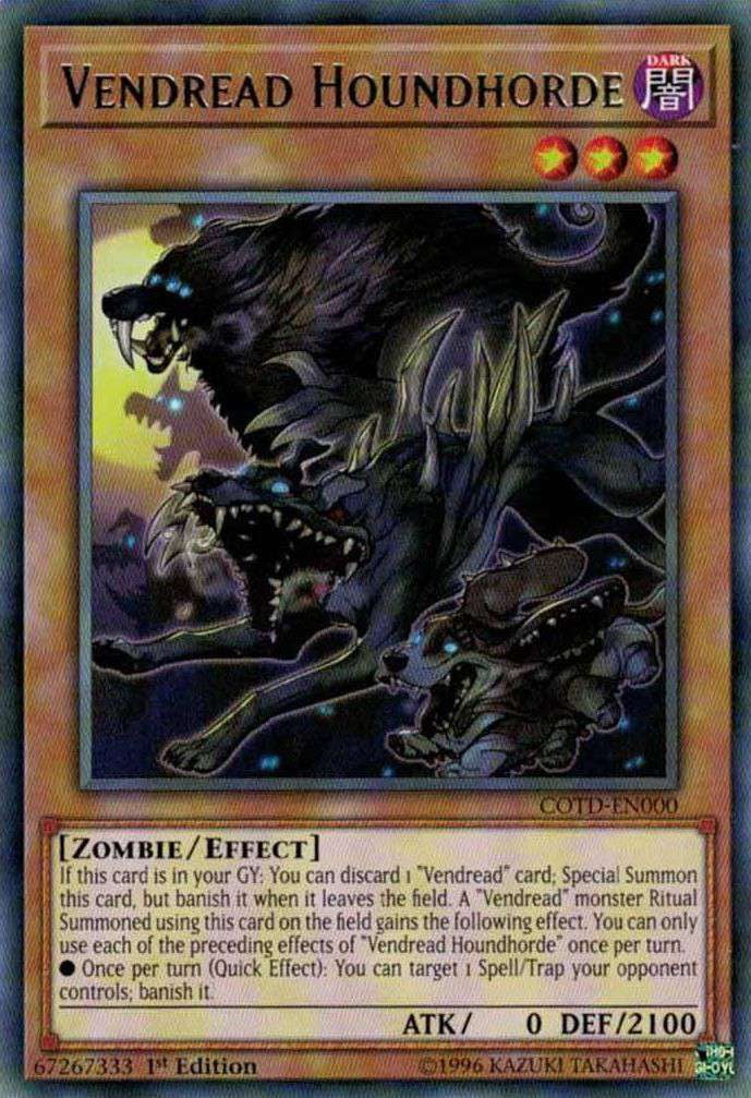 YuGiOh Code of the Duelist Rare Vendread Houndhorde COTD-EN000 - Walmart.com