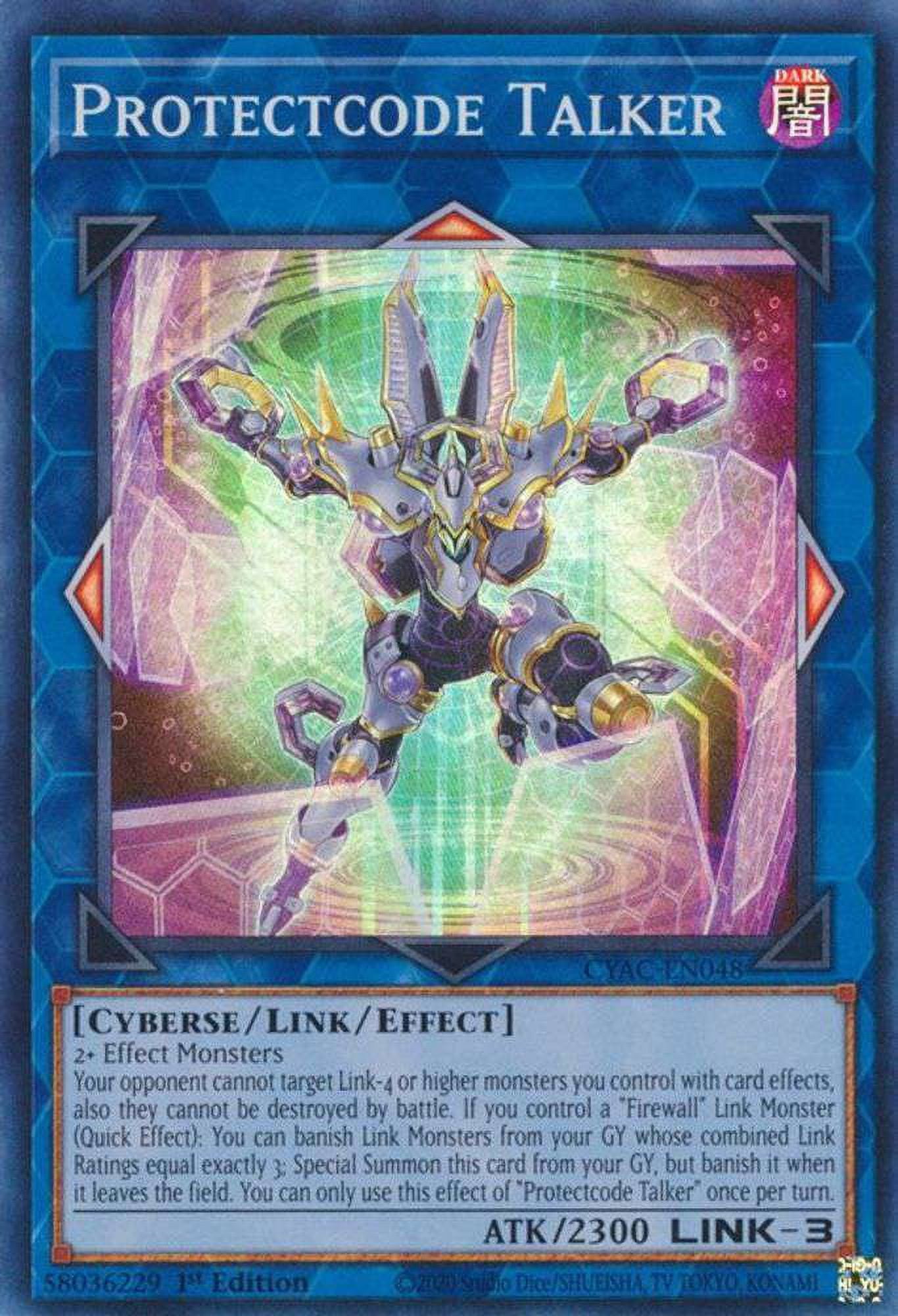 YuGiOh Cyberstorm Access Super Rare Protectcode Talker CYAC-EN048 ...