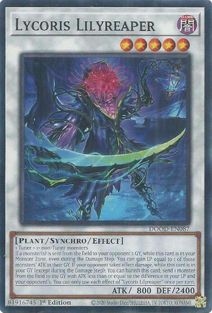 YuGiOh Doom of Dimensions Common Lycoris Lilyreaper DOOD-EN087 ...