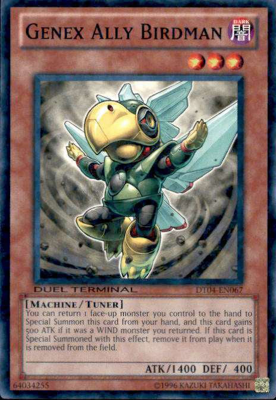 YuGiOh Duel Terminal 4 Duel Terminal Normal Parallel Rare Genex Ally Birdman DT04-EN067 ...