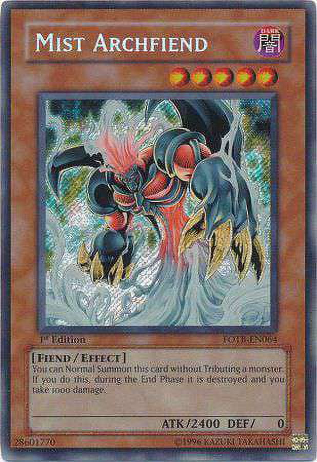 YuGiOh Force of the Breaker Secret Rare Mist Archfiend FOTB-EN064 ...