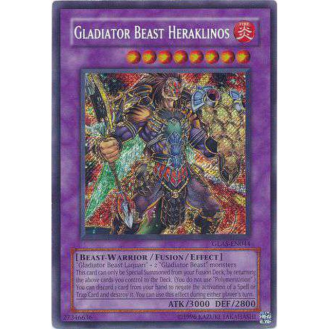 YuGiOh GX Gladiator's Assault Secret Rare Gladiator Beast Heraklinos ...
