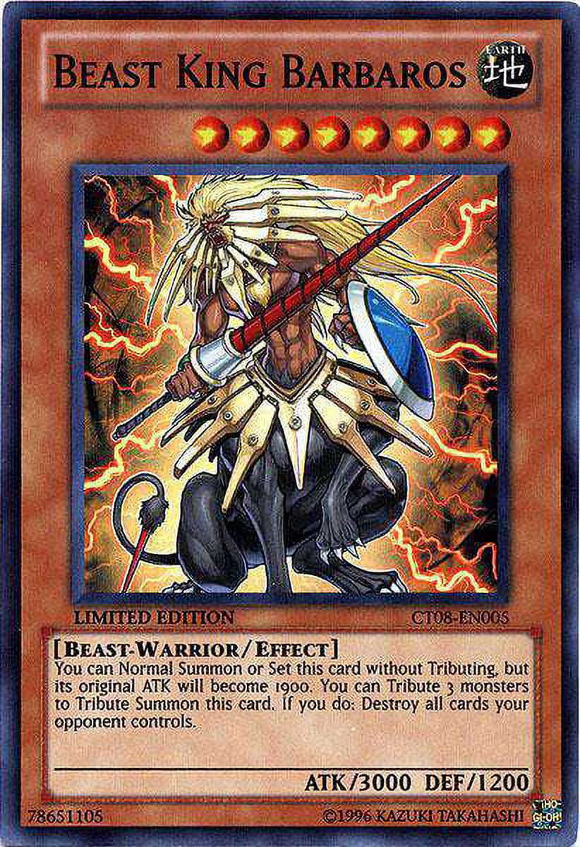 YuGiOh Holiday Tin Promo Super Rare Beast King Barbaros CT08-EN005 ...