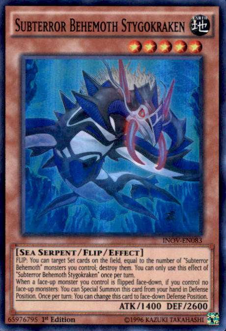 YuGiOh Invasion: Vengeance Super Rare Subterror Behemoth Stygokraken ...