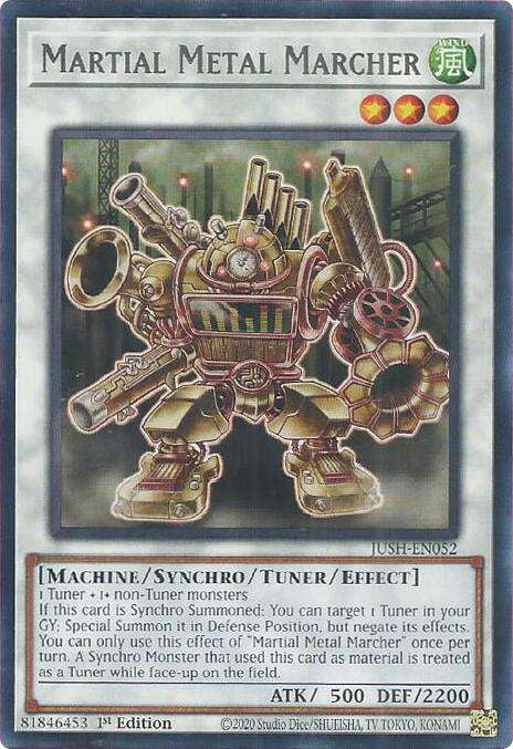 YuGiOh Justice Hunters Rare Martial Metal Marcher JUSH-EN052 - Walmart.com