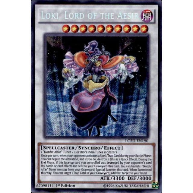 YuGiOh Legendary Collection Mega Pack Secret Rare Loki, Lord of the ...