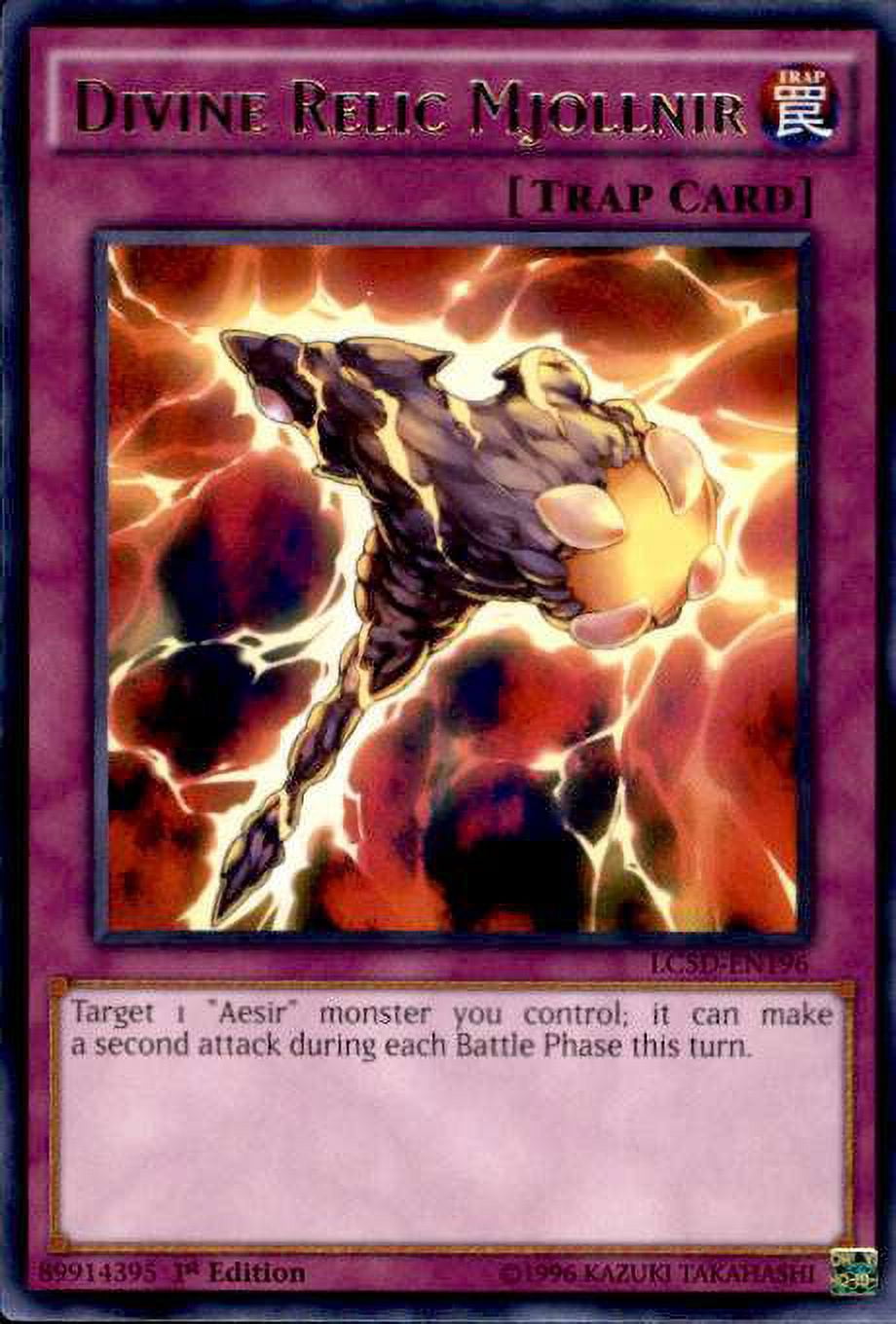 YuGiOh Legendary Collection Mega Pack Rare Divine Relic Mjollnir LC5D ...