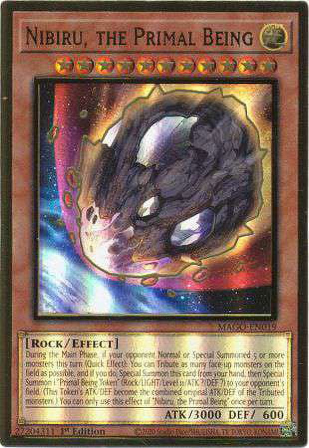YuGiOh Maximum Gold Premium Gold Rare Nibiru, the Primal Being MAGO-EN019 - Walmart.com