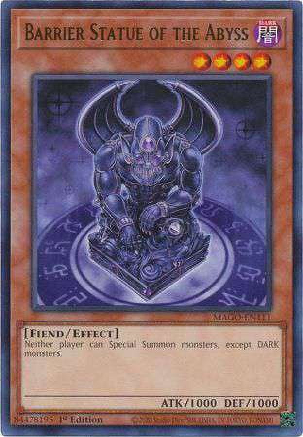 YuGiOh Maximum Gold Rare Barrier Statue of the Abyss MAGO-EN111 ...