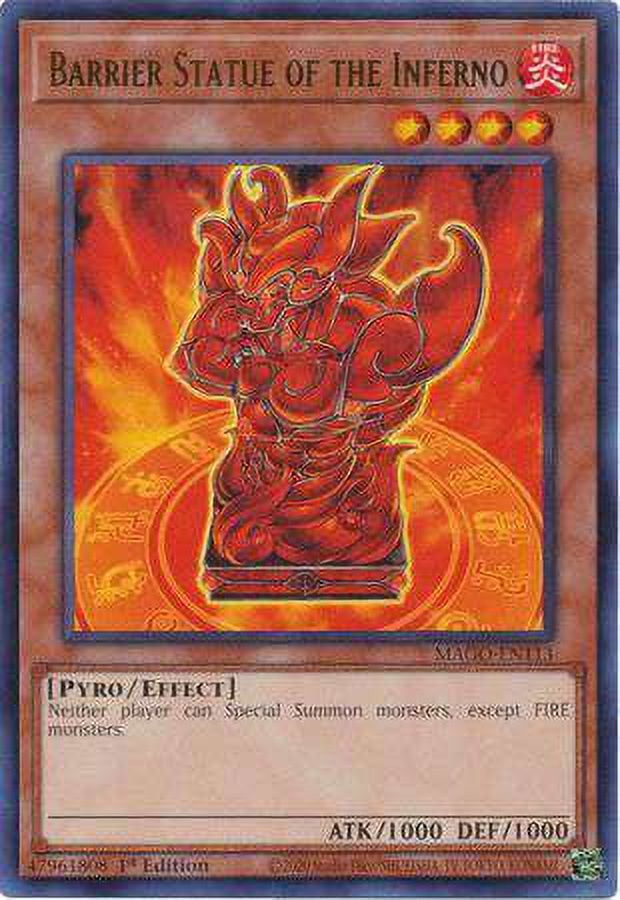 YuGiOh Maximum Gold Rare Barrier Statue of the Inferno MAGO-EN113 ...