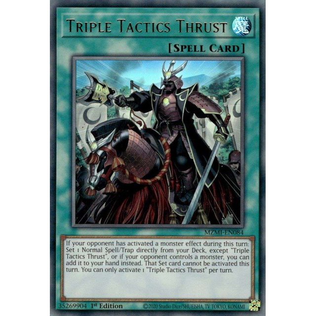 YuGiOh Maze of Millennia Ultra Rare Triple Tactics Thrust MZMI-EN084 ...
