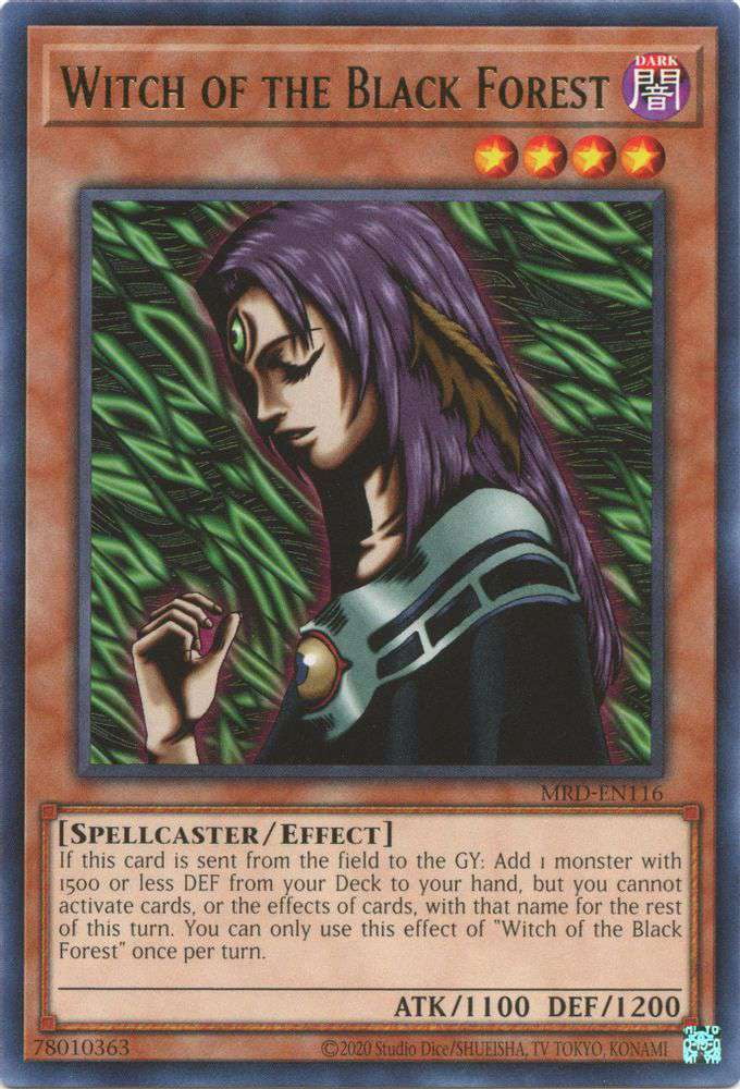 YuGiOh Metal Raiders 25th Anniversary Rare Witch of the Black Forest ...