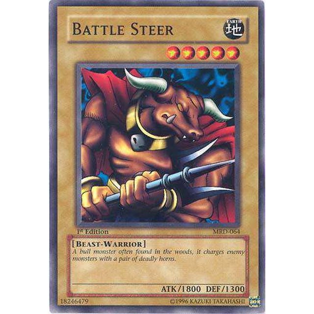 YuGiOh Metal Raiders Common Battle Steer MRD-064 - Walmart.com