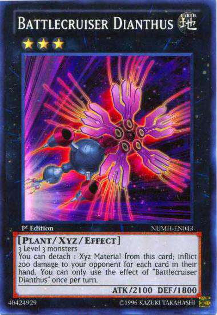 YuGiOh Number Hunters Super Rare Battlecruiser Dianthus NUMH-EN043 ...