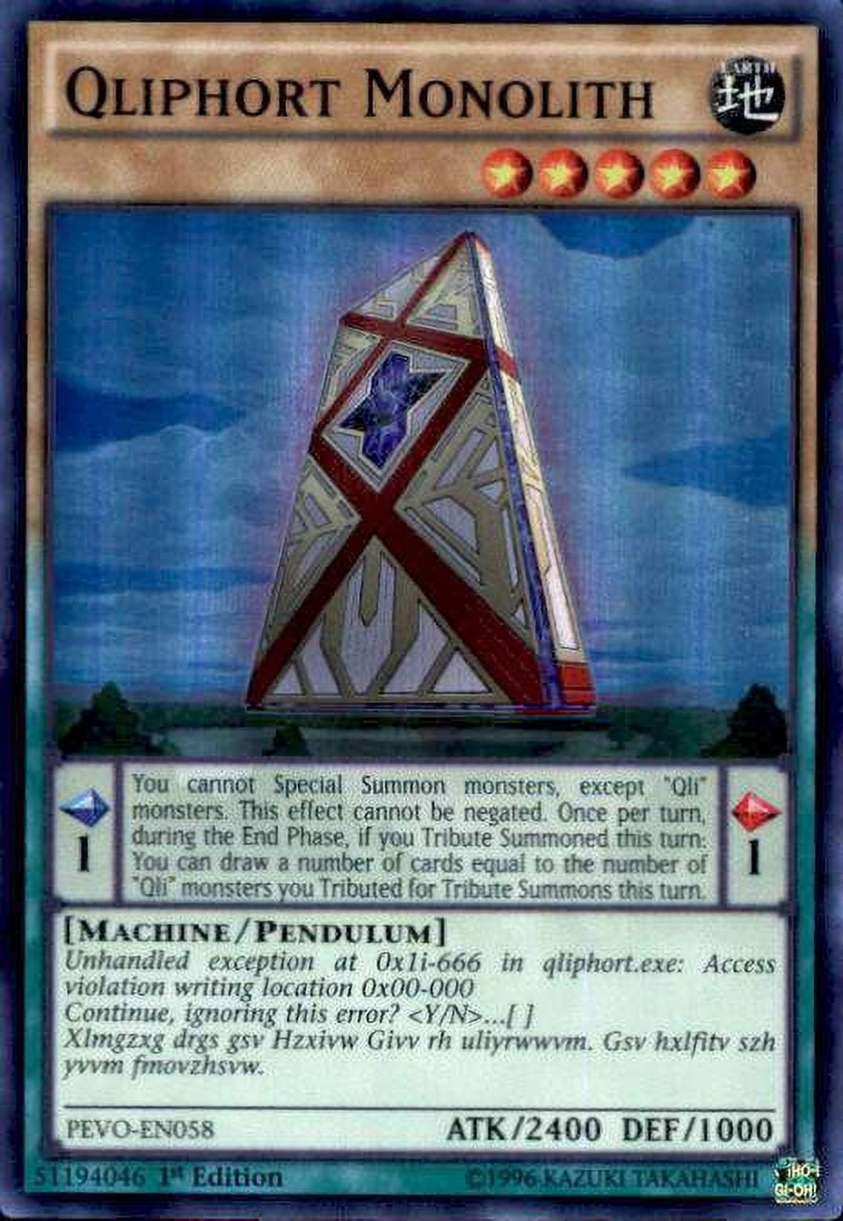 YuGiOh Pendulum Evolution Super Rare Qliphort Monolith PEVO-EN058 ...