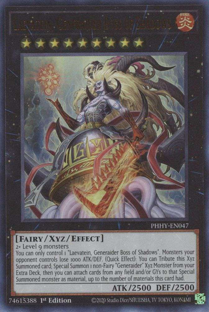 YuGiOh Photon Hypernova Ultra Rare Laevatein, Generaider Boss of ...