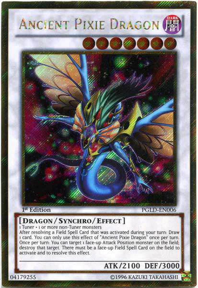 YuGiOh Premium Gold Gold Secret Rare Ancient Pixie Dragon PGLD-EN006 ...