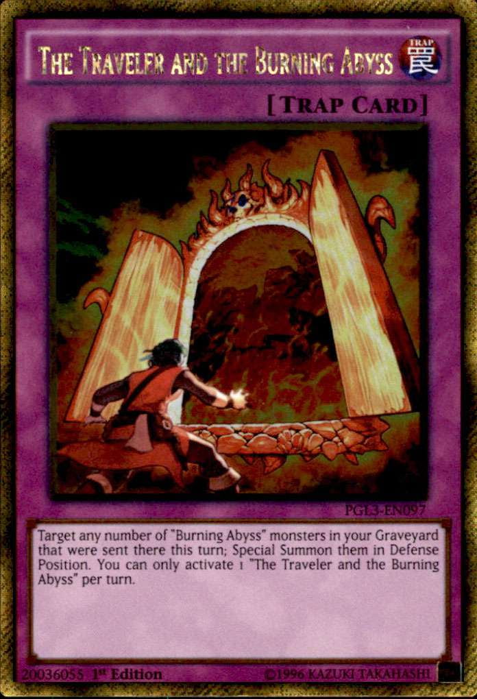 YuGiOh Premium Gold: Infinite Gold Gold Rare The Traveler and the Burning Abyss PGL3-EN097 ...
