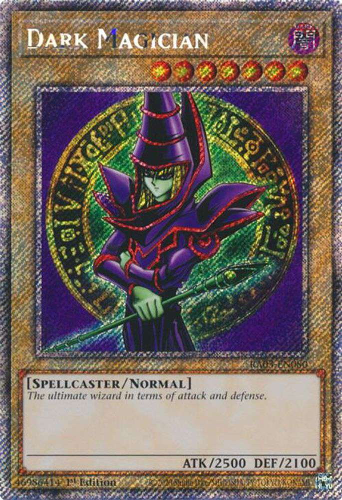 YuGiOh Quarter Century Bonanza Platinum Secret Rare Dark Magician RA03 ...
