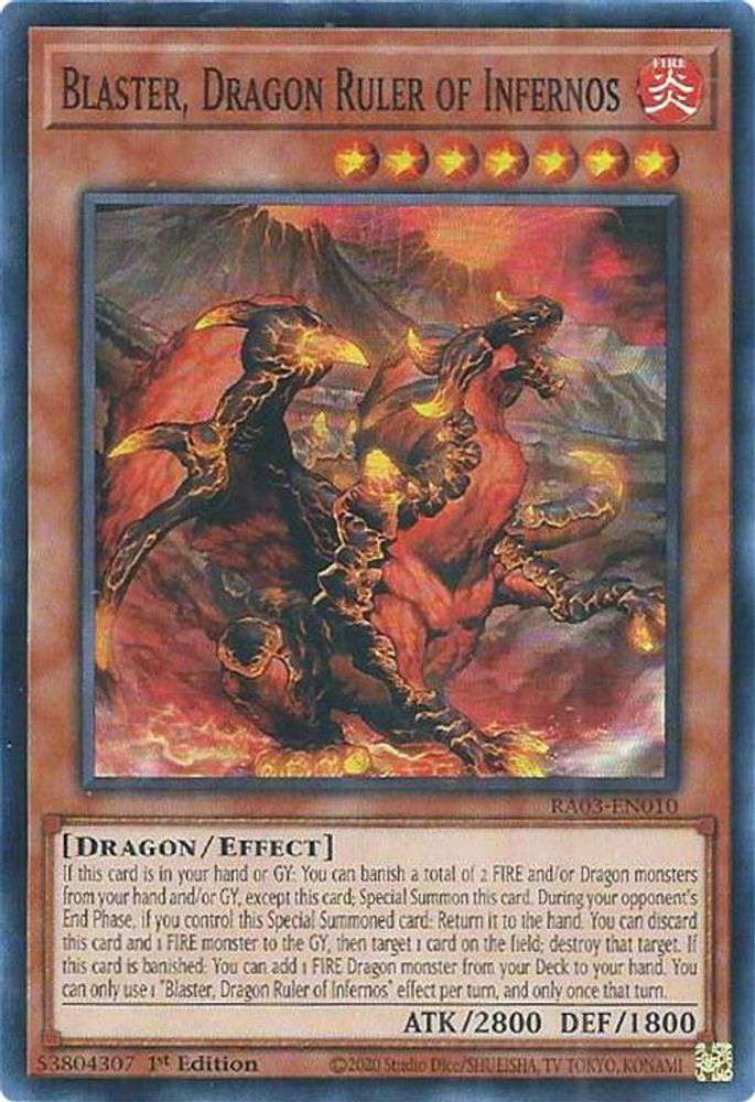 YuGiOh Quarter Century Bonanza Secret Rare Blaster, Dragon Ruler of ...