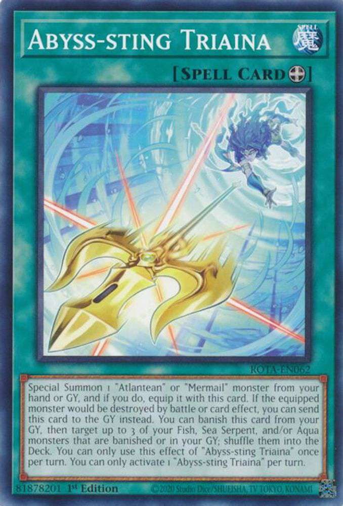 YuGiOh Rage of the Abyss Secret Rare Abyssrhine, the Atlantean Spirit ...