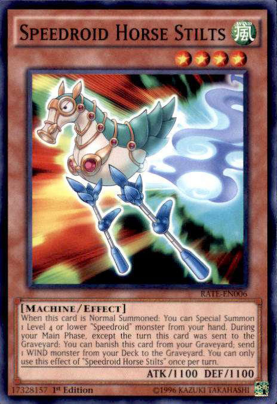 YuGiOh Raging Tempest Common Speedroid Horse Stilts RATE-EN006 ...
