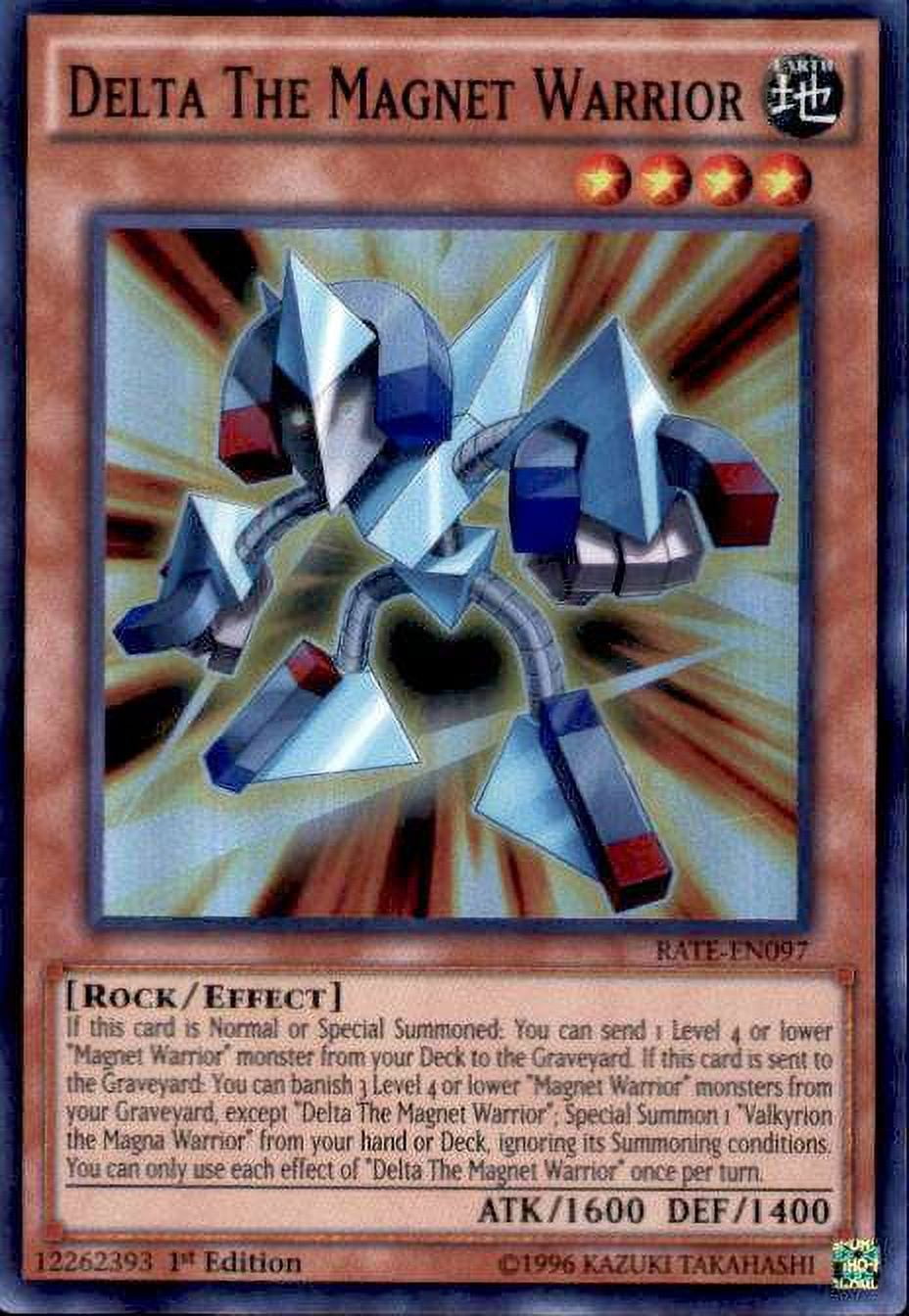 YuGiOh Raging Tempest Super Rare Delta The Magnet Warrior RATE-EN097 ...