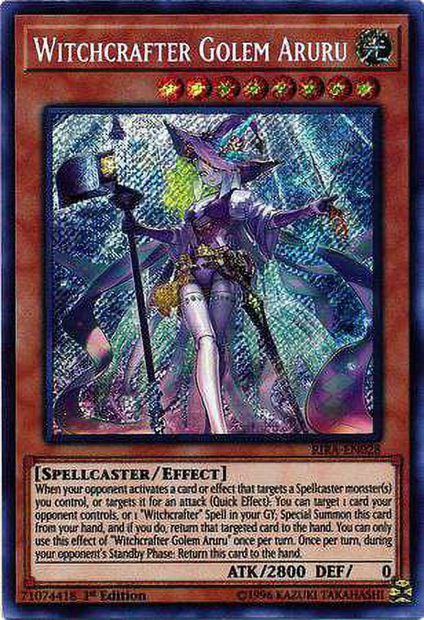 YuGiOh Rising Rampage Secret Rare Witchcrafter Golem Aruru RIRA-EN028 ...