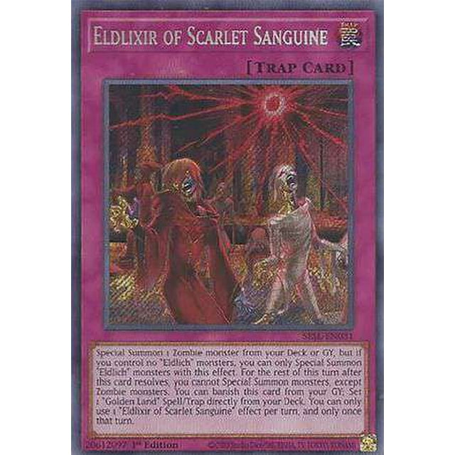YuGiOh Secret Slayers Secret Rare Eldlixir of Scarlet Sanguine SESL-EN031 - Walmart.com