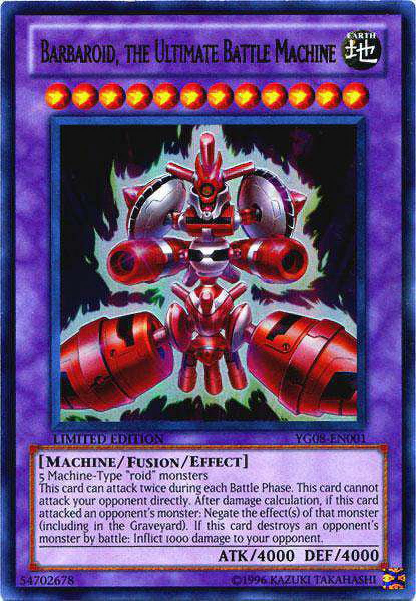 YuGiOh Shonen Jump Ultra Rare Barbaroid, The Ultimate Battle Machine ...
