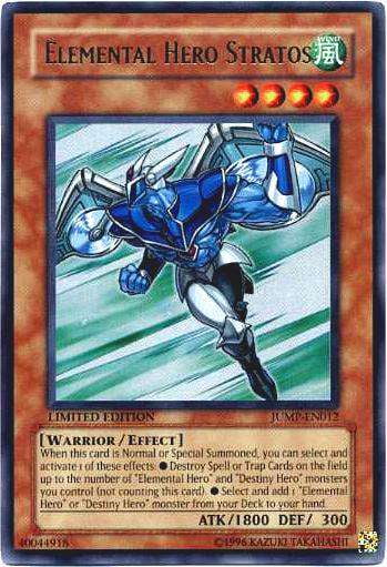 YuGiOh Shonen Jump Ultra Rare Elemental Hero Stratos JUMP-EN012 ...