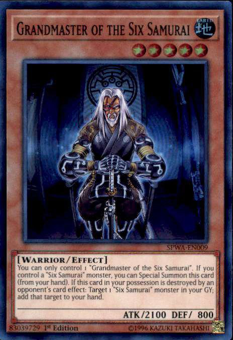 YuGiOh Spirit Warriors Super Rare Grandmaster of the Six Samurai SPWA ...