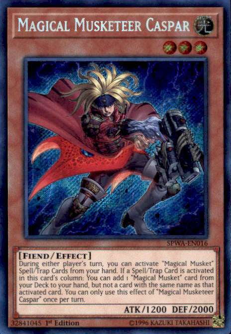 YuGiOh Spirit Warriors Secret Rare Magical Musketeer Caspar SPWA-EN016 ...