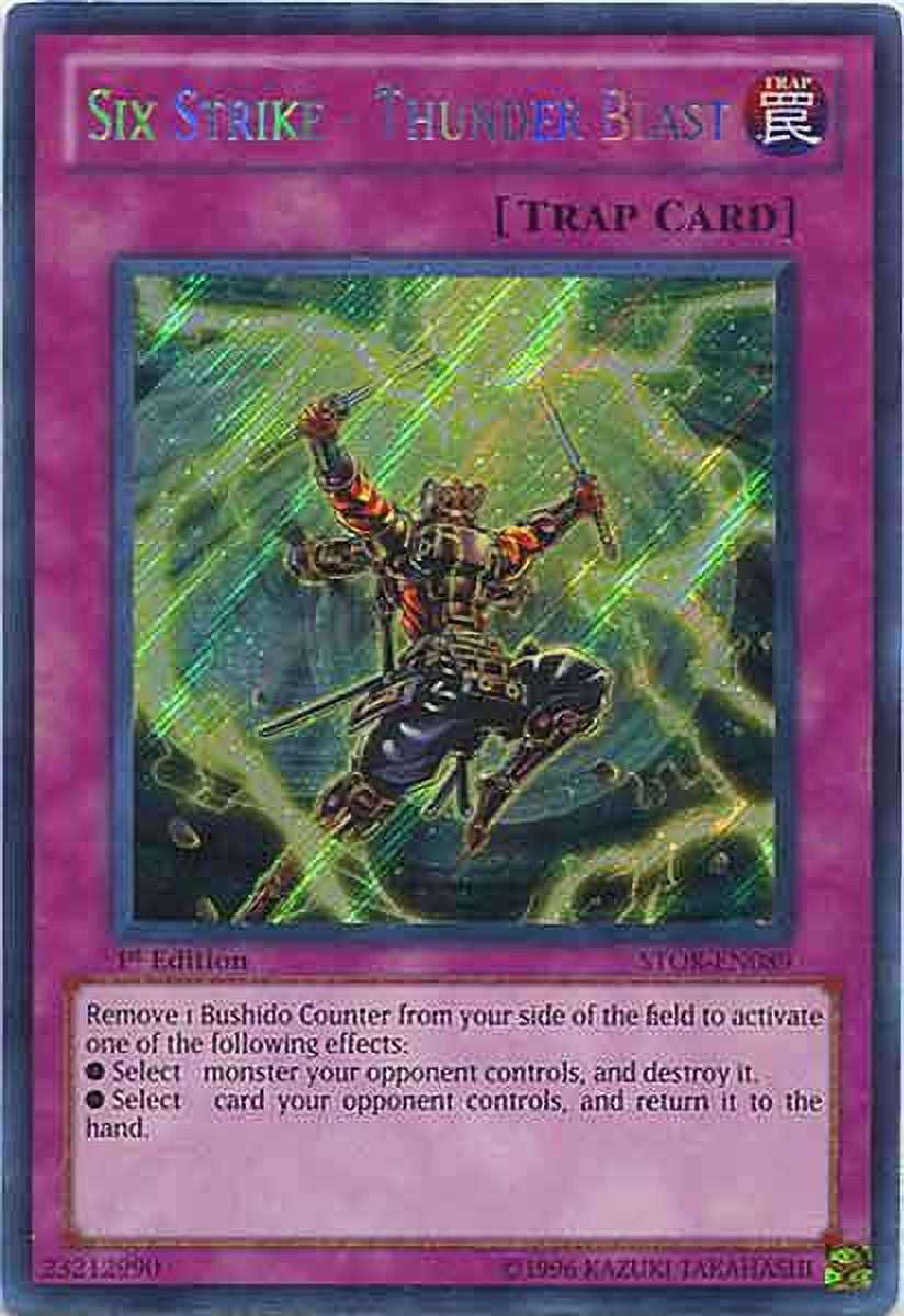 YuGiOh Storm of Ragnarok Secret Rare Six Strike - Thunder Blast STOR ...