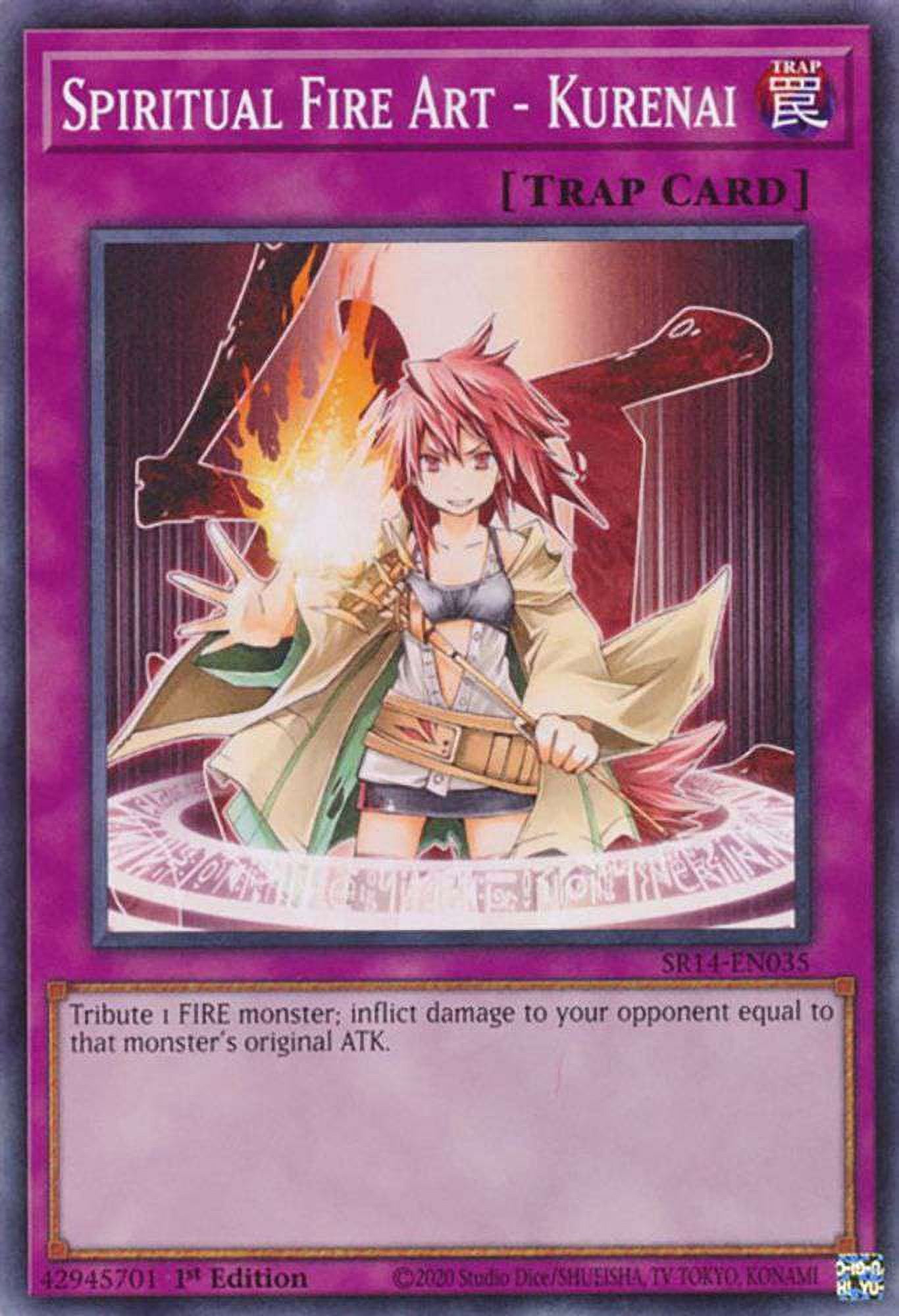 YuGiOh Structure Deck: Fire Kings Common Spiritual Fire Art - Kurenai SR14-EN035 - Walmart.com