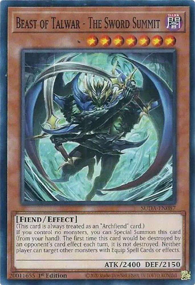 YuGiOh Supreme Darkness Common Beast of Talwar - The Sword Summit SUDA ...