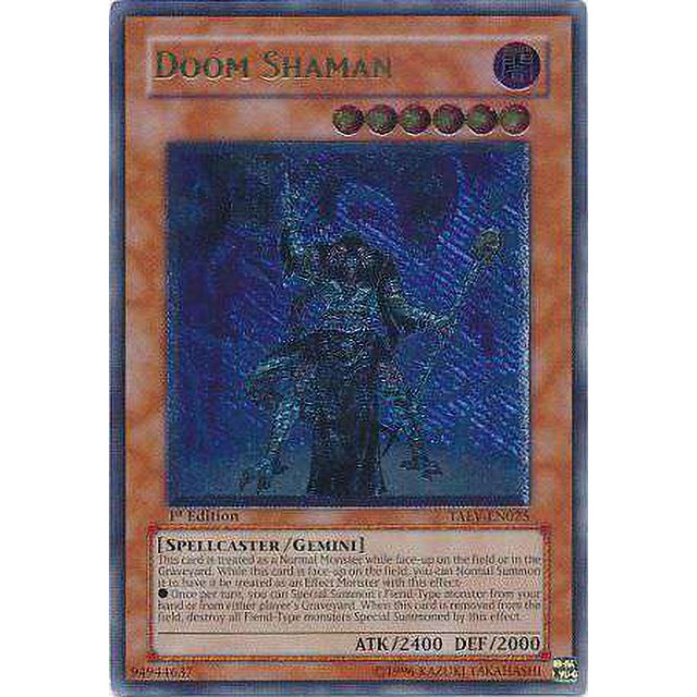 YuGiOh Tactical Evolution Ultimate Rare Doom Shaman TAEV-EN025 - Walmart.com