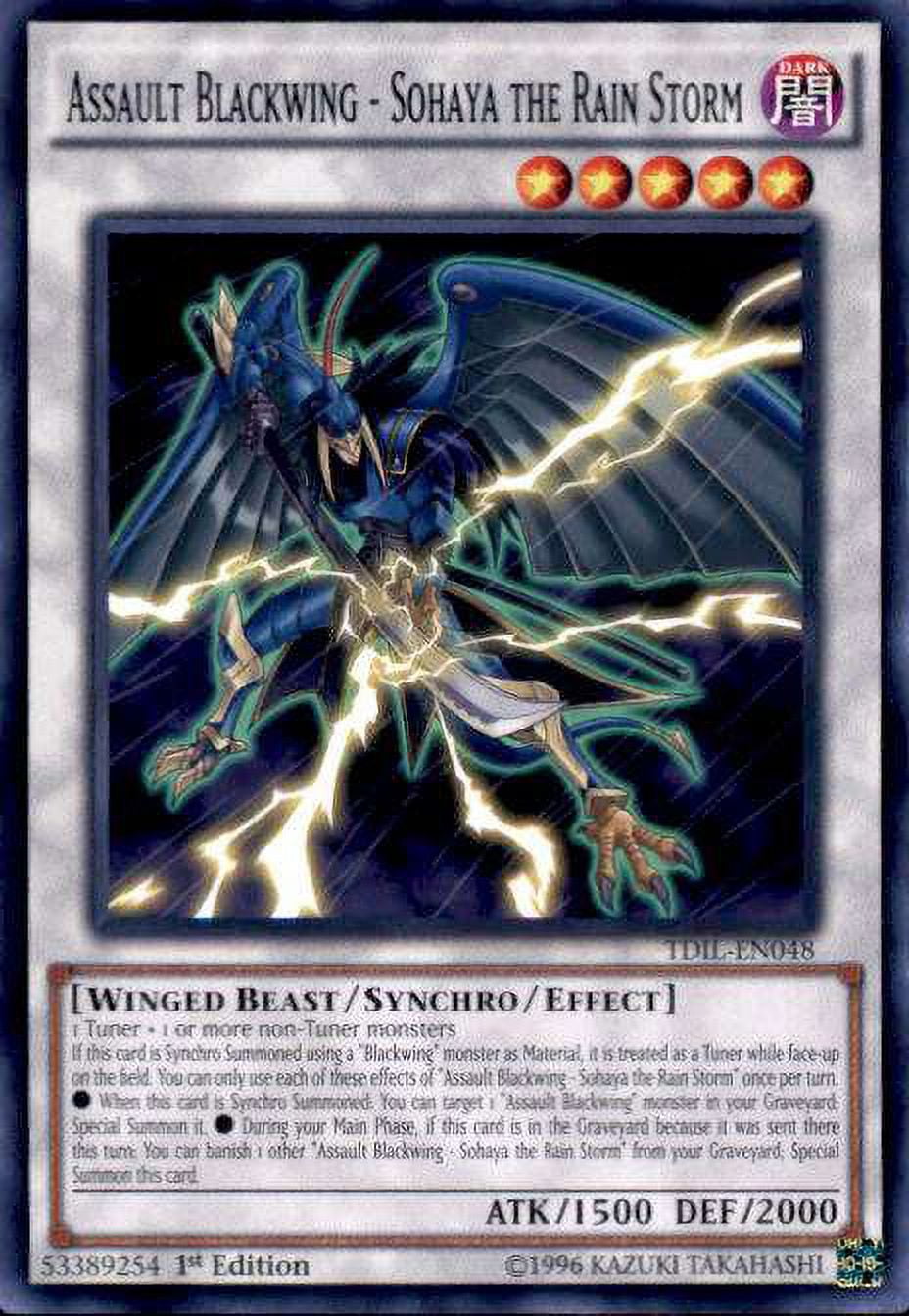 YuGiOh The Dark Illusion Common Assault Blackwing - Sohaya the Rain Storm TDIL-EN048 - Walmart.com