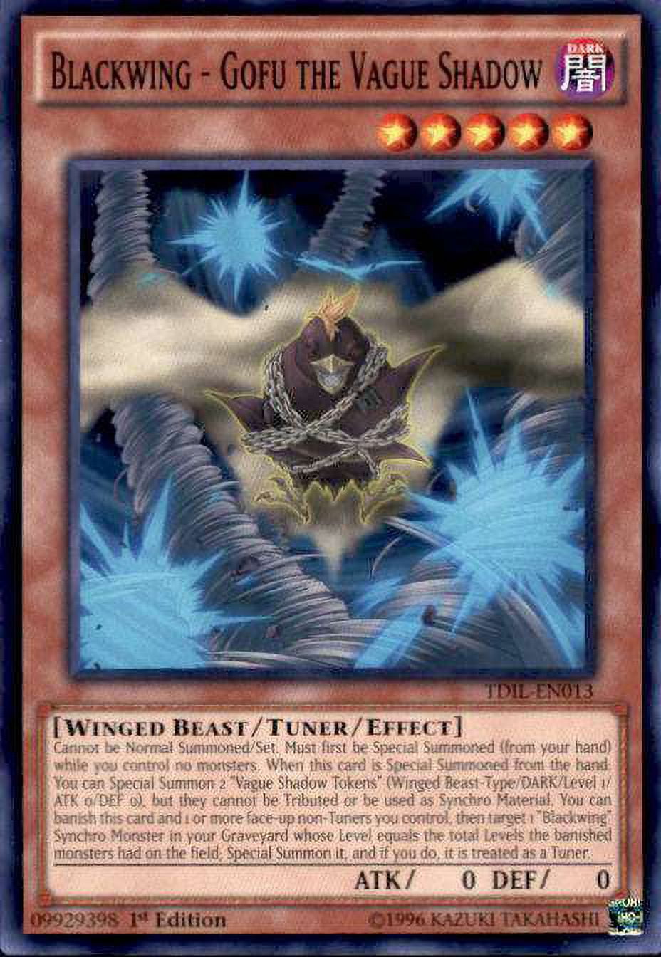 YuGiOh The Dark Illusion Common Blackwing - Gofu the Vague Shadow TDIL-EN013 - Walmart.com